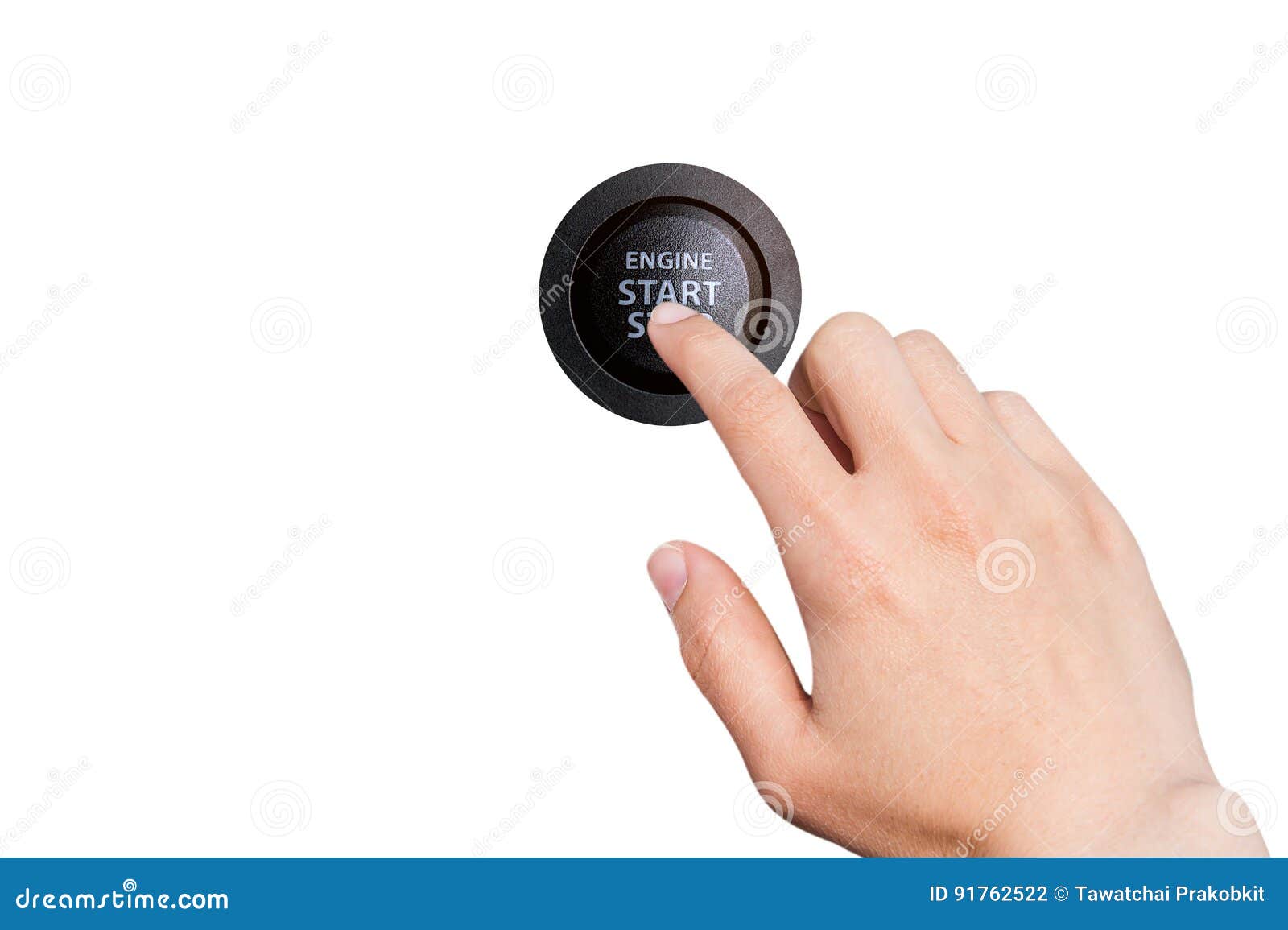 Close Up of Finger Pressing the Start/stop Engine Button. Stock Photo ...