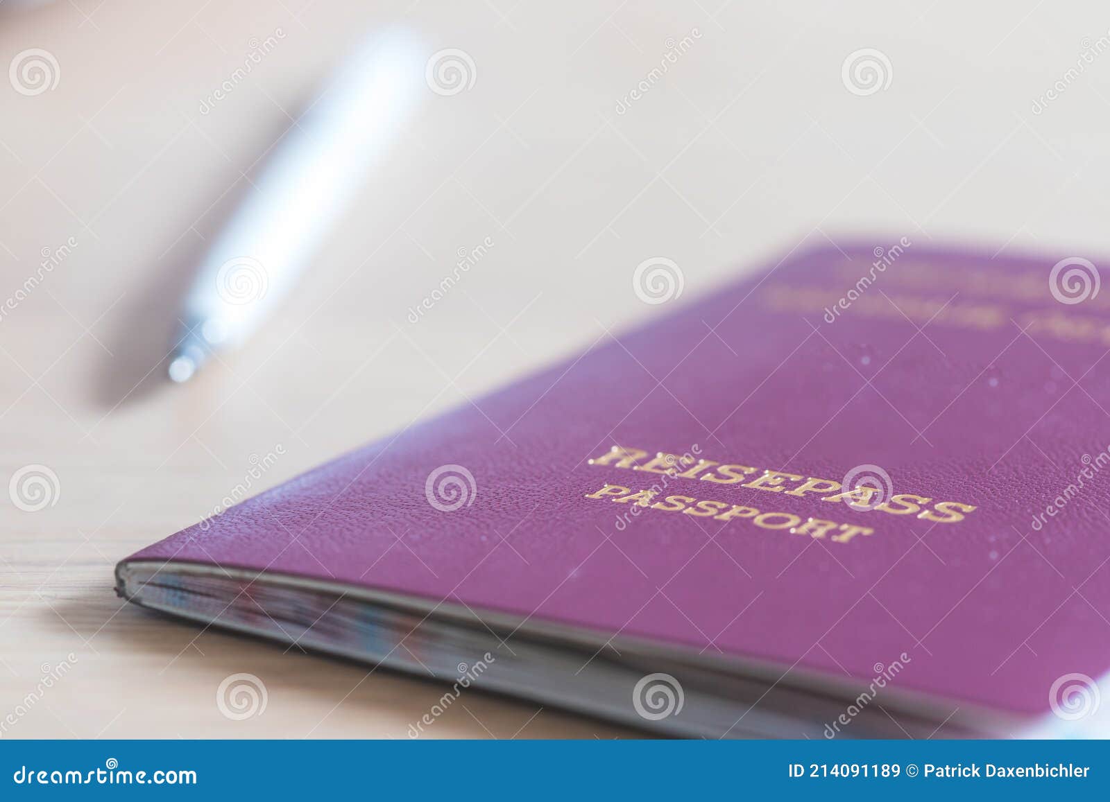 Passport Vacation Concept Close Up Of Fingers Holding A Passport