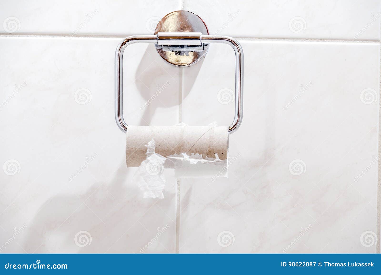 Close-up of Finished Toilet Paper Roll Stock Image - Image of broken ...