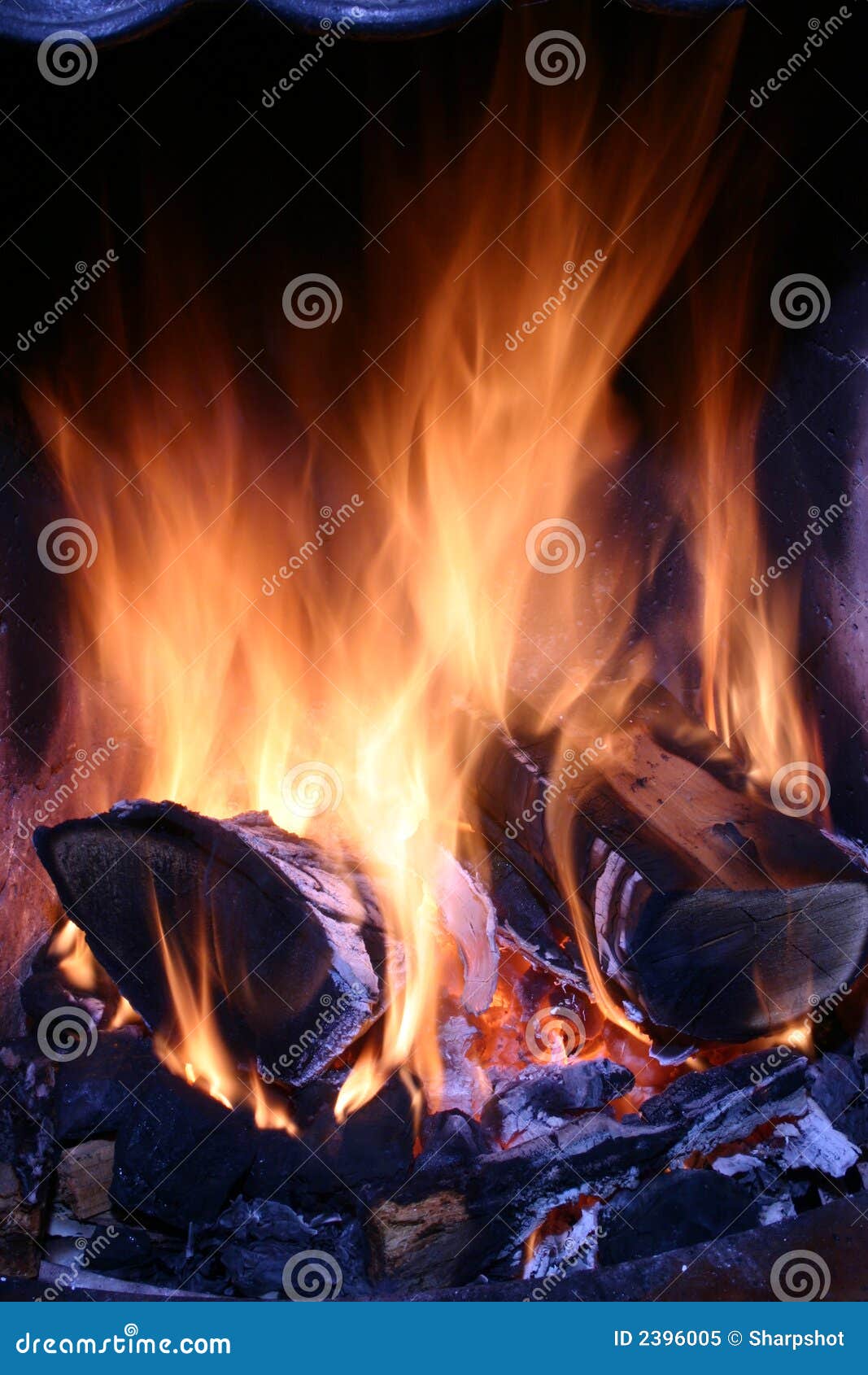 Close up of a fire. stock image. Image of flames, heat - 2396005