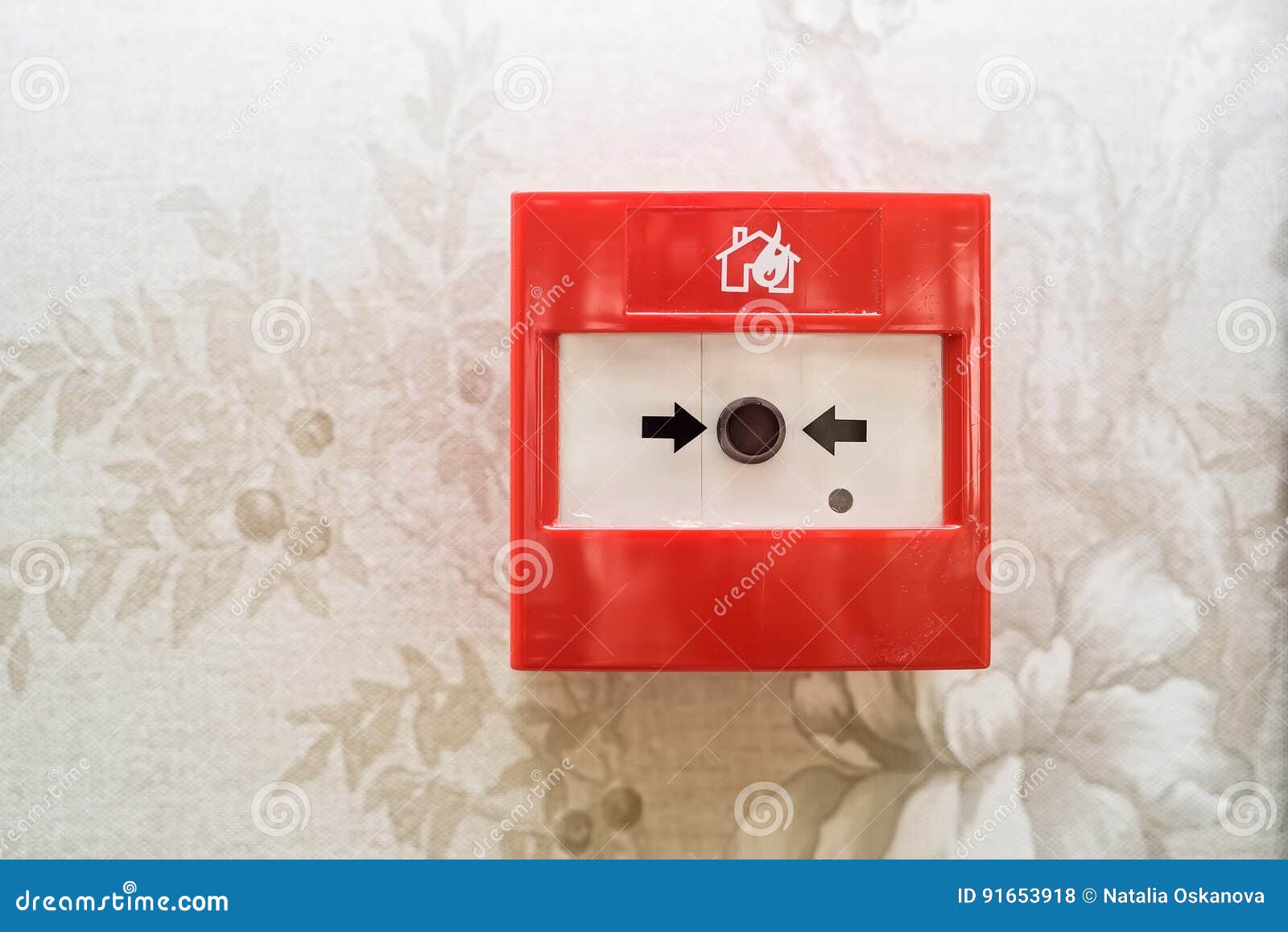 Close Up of Fire Alarm Switch in Red Box on Wall Stock Photo - Image of ...
