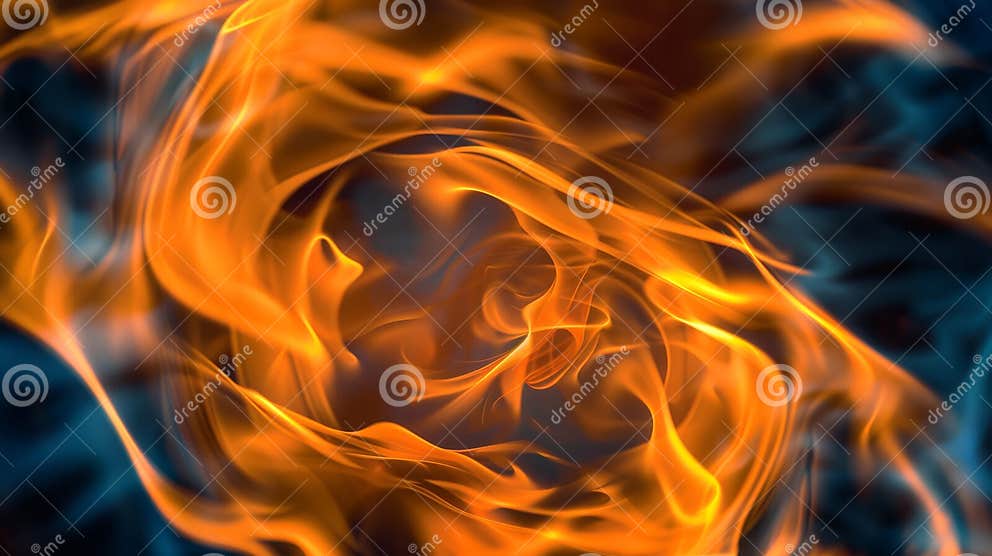 A Close Up of a Fire and Flames on the Surface, AI Stock Image - Image ...