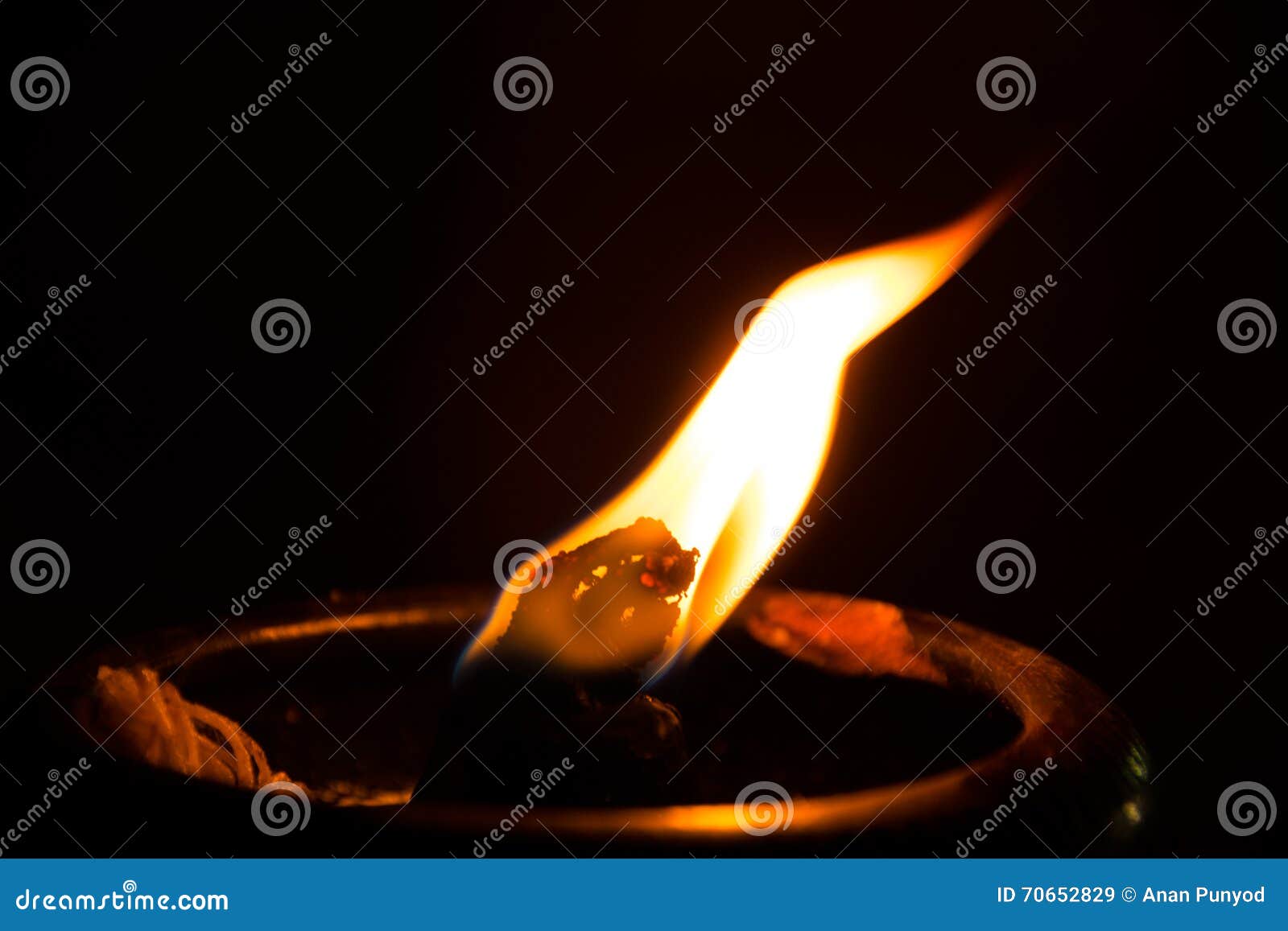 Close Up Fire Light for Worship the Buddha Stock Image - Image of ...
