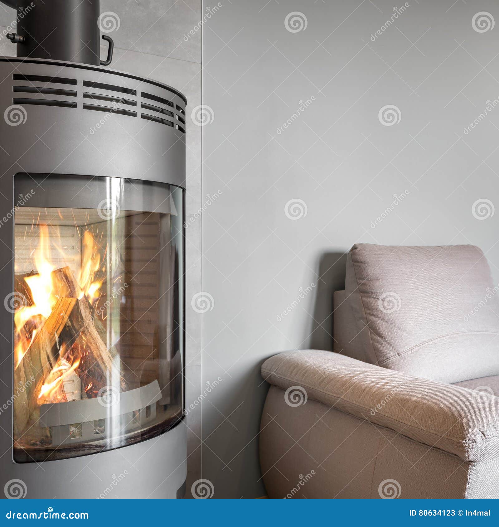Close up of fireplace stock image. Image of luxury, design - 80634123