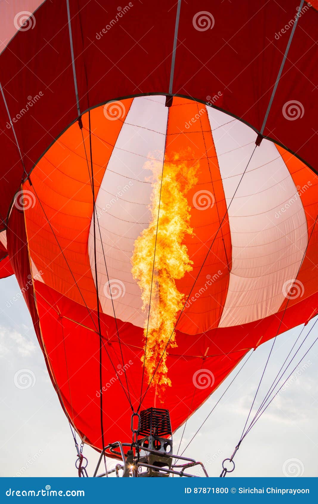 Close Up of the Flame Inside of Hot Air Balloon Stock Photo - Image of ...