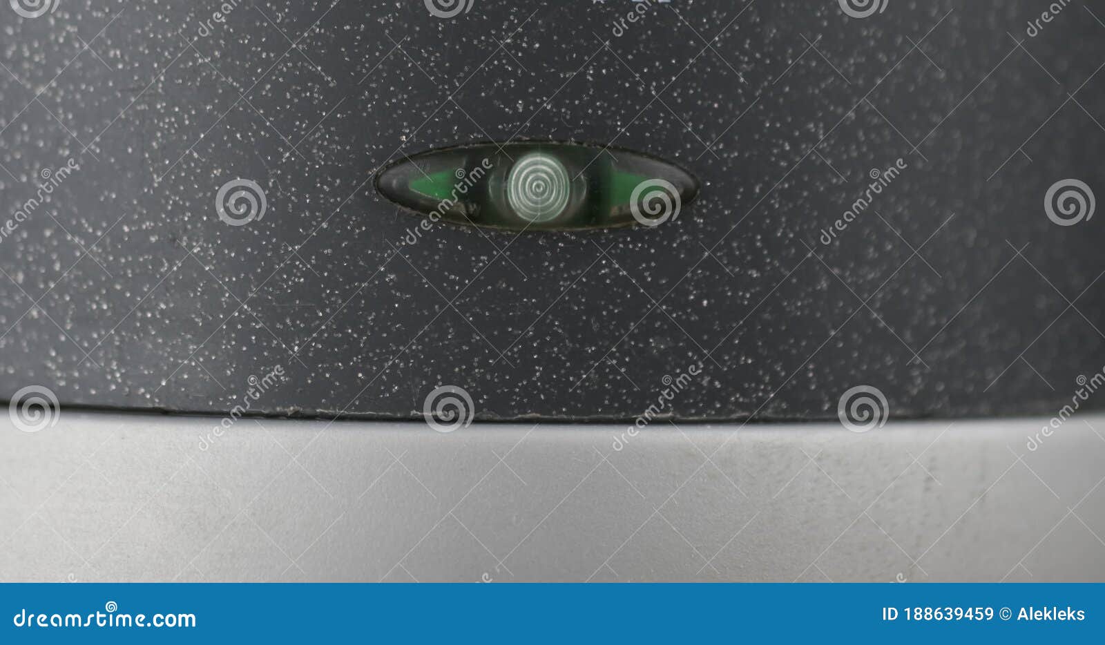 Close-up, the Flicker of the Control Panel Indicator. Green Backlight ...