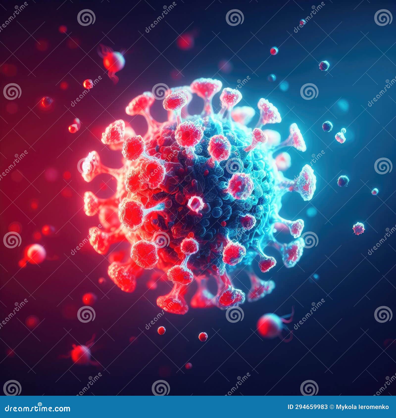 Floating Virus Background - 3D Virology And Microbiology - Coronavirus ...