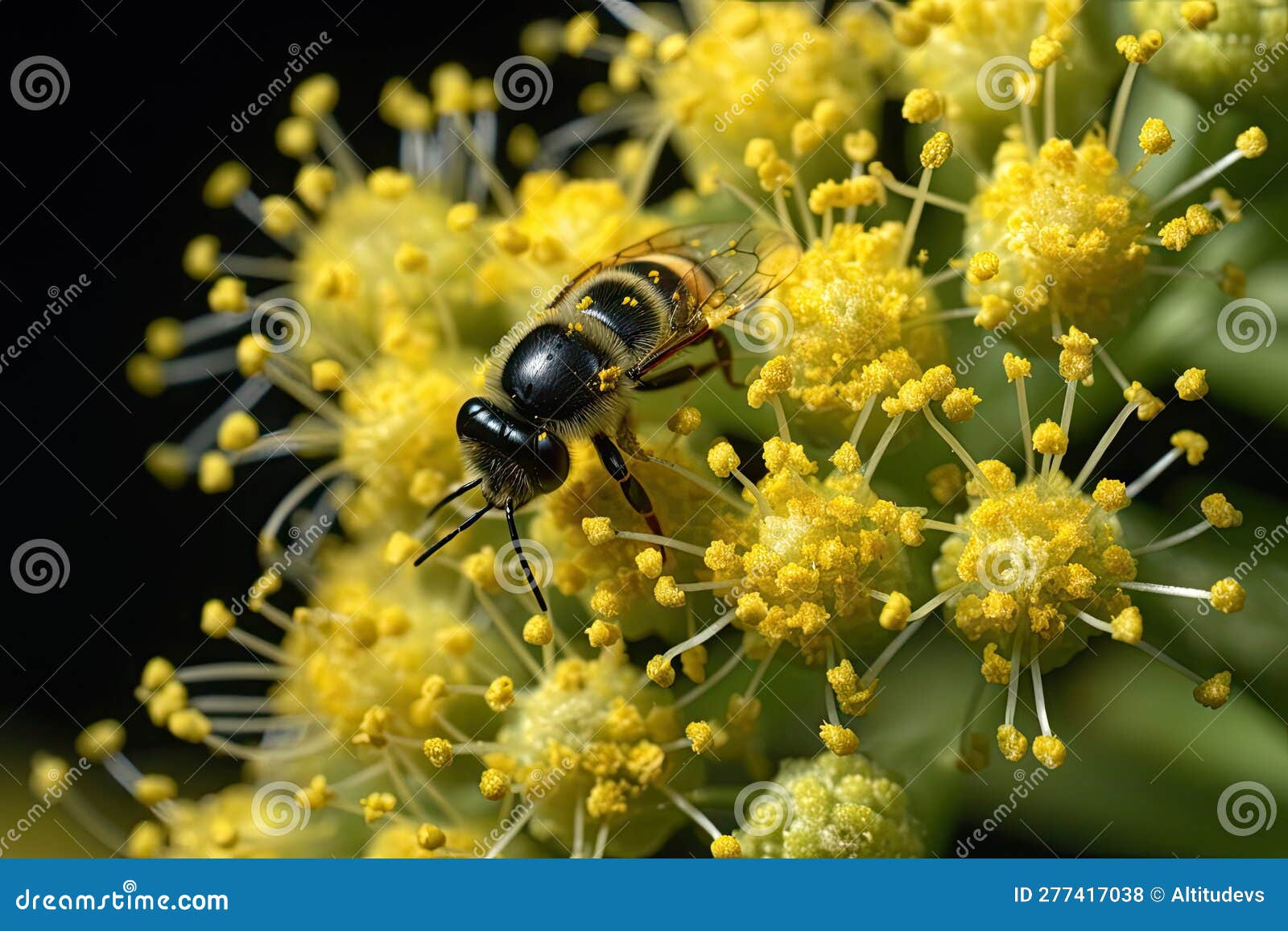 Close-up of Flower Head, with Pollen Grains Visible Stock Photo - Image ...