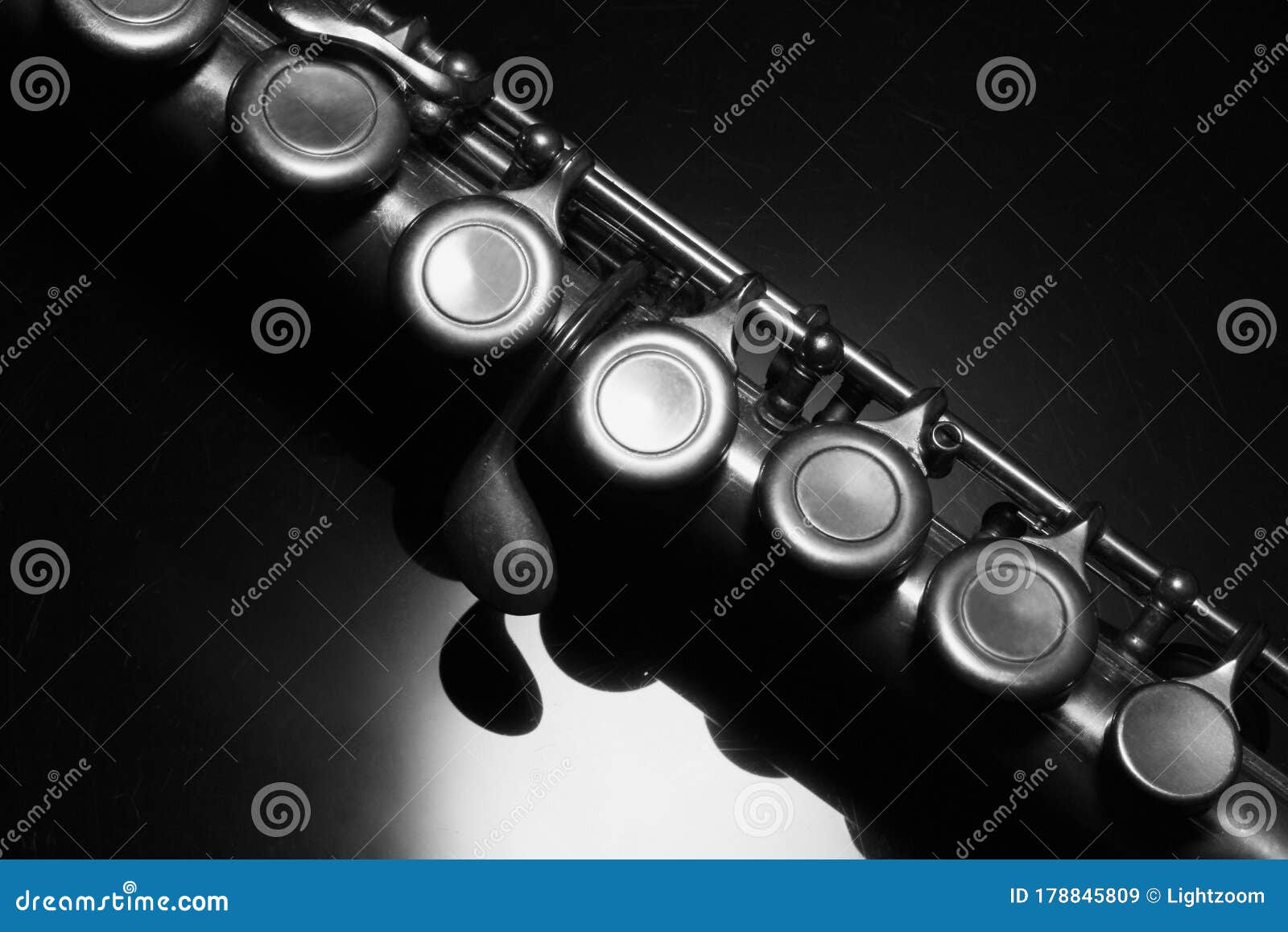 Close-up of Flute stock image. Image of sound, keys - 178845809