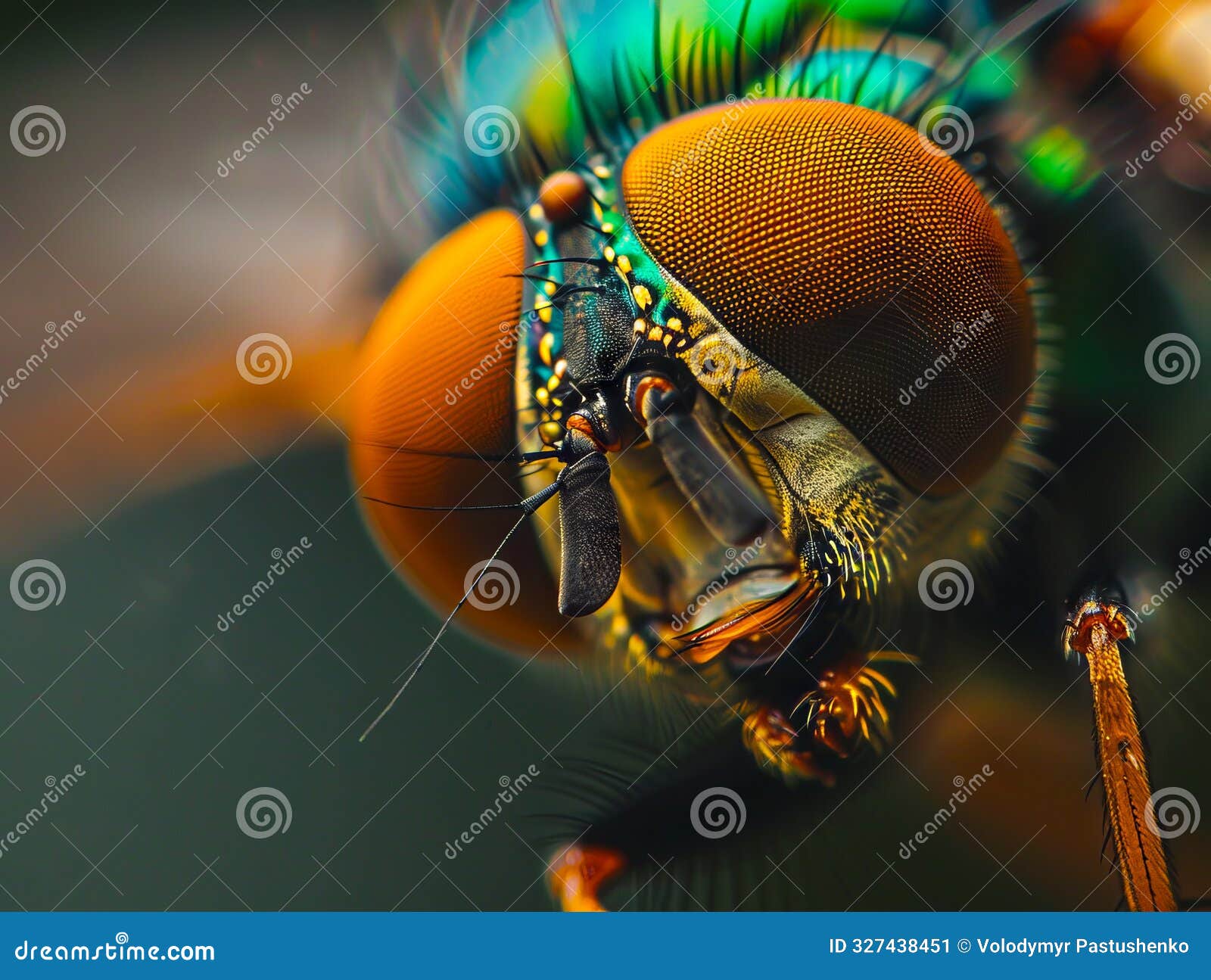 A close up of a fly s face stock image. Image of generated - 327438451