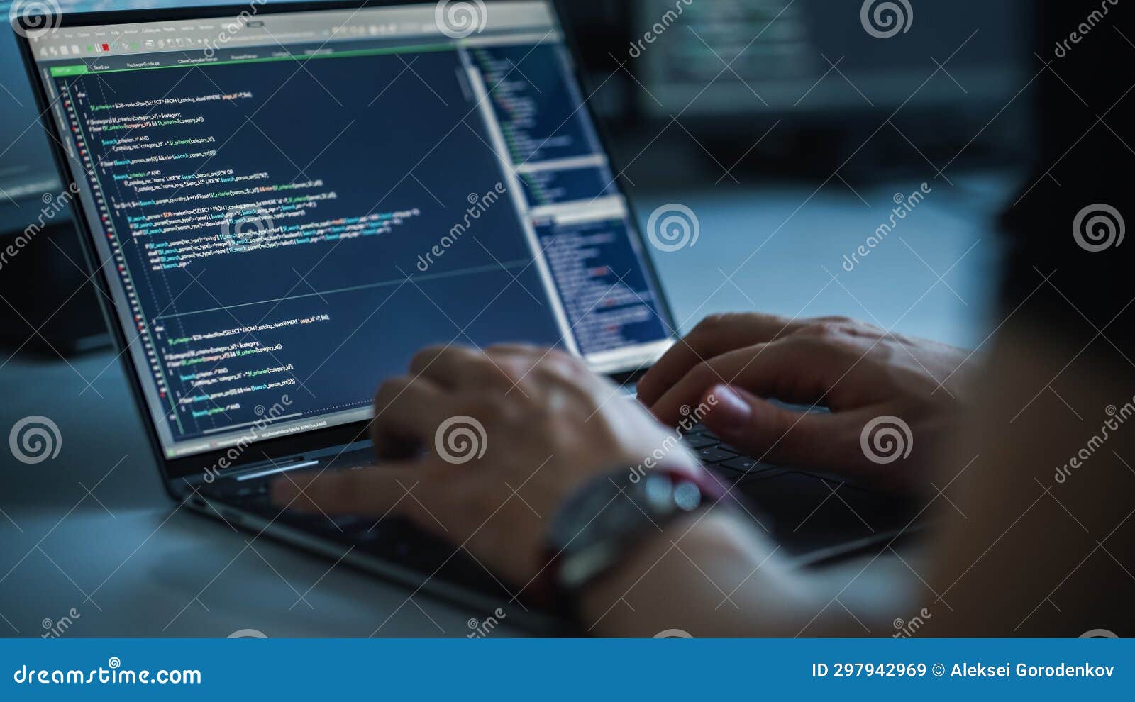 Close-up Focus on Person S Hands Typing on the Desktop Computer ... Close-up Focus on Person S Hands Typing on the Desktop Computer ...