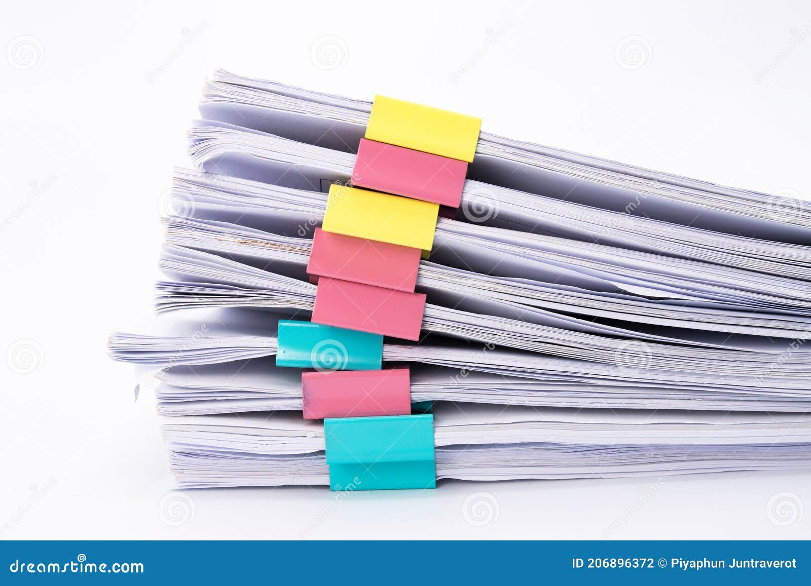 Close Up Folder Document and Stack of Papers Stock Photo - Image of ...