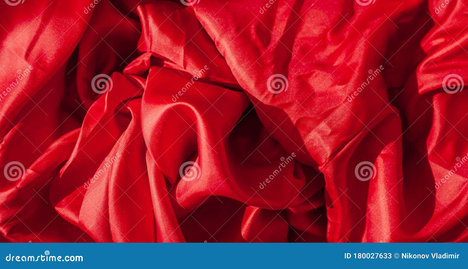 Close-up of Folds of Red Fabric. Rolled Up Rag. Stock Image - Image of ...