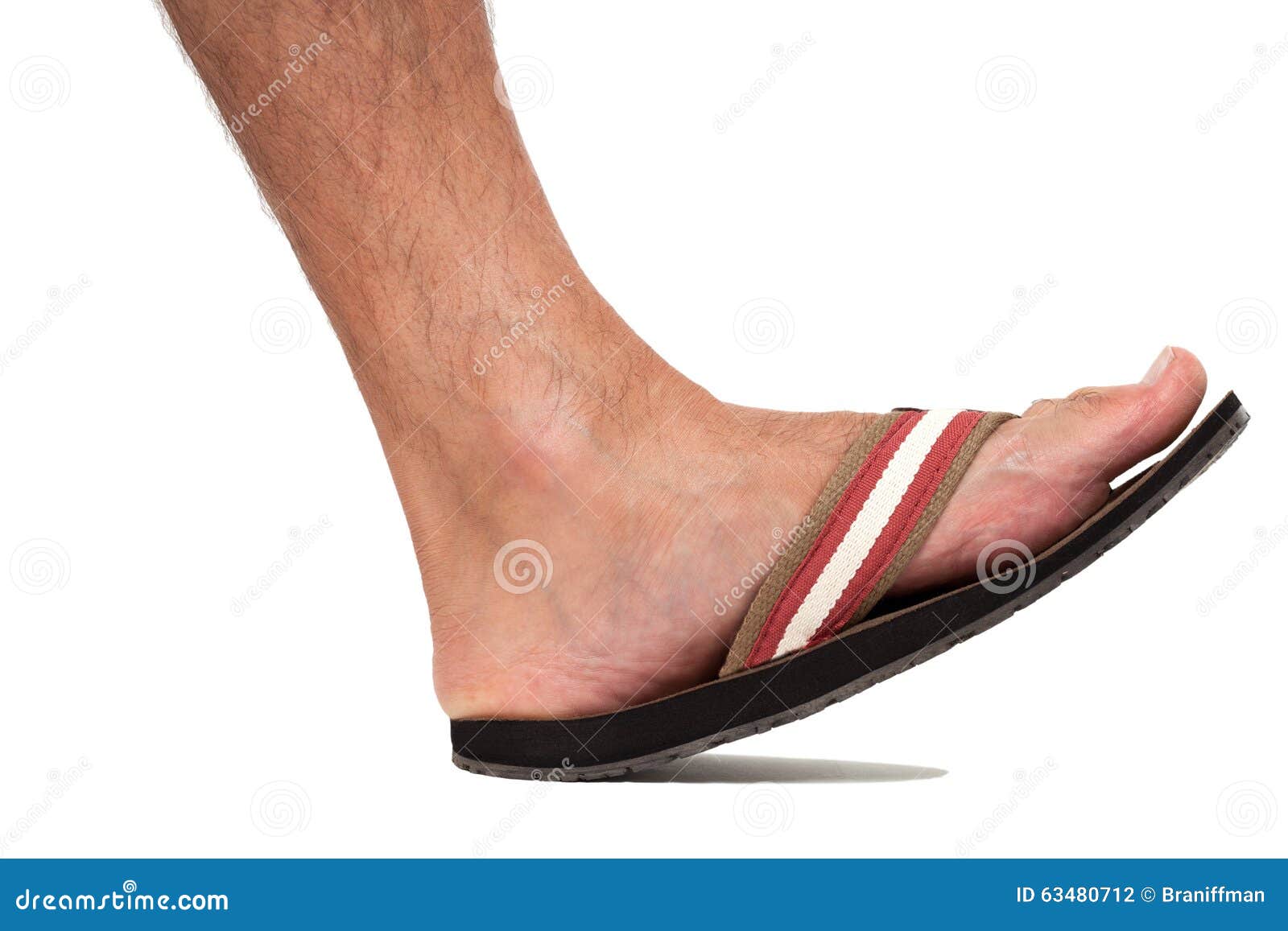 Close Up of Foot in Flip Flop Stock Photo - Image of wellbeing ...