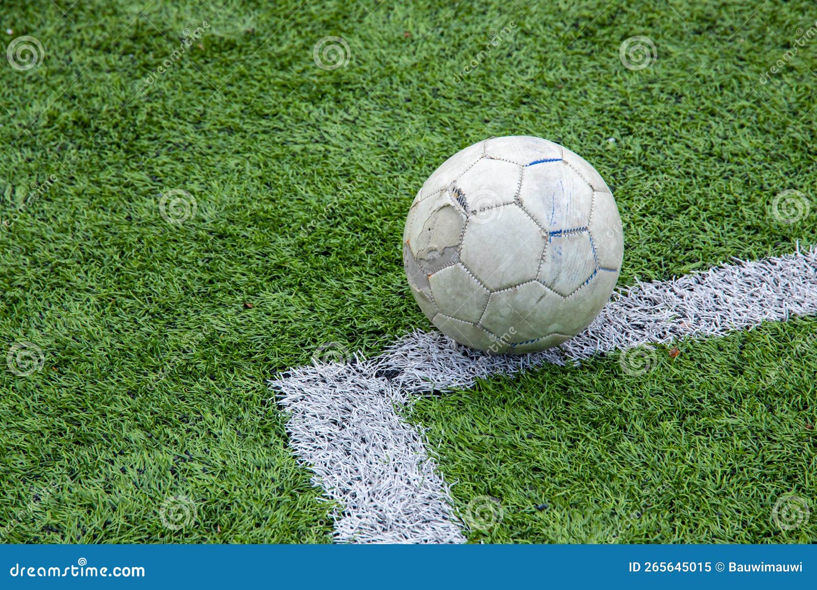 Close Up of Football at Football Field Stock Image - Image of ...
