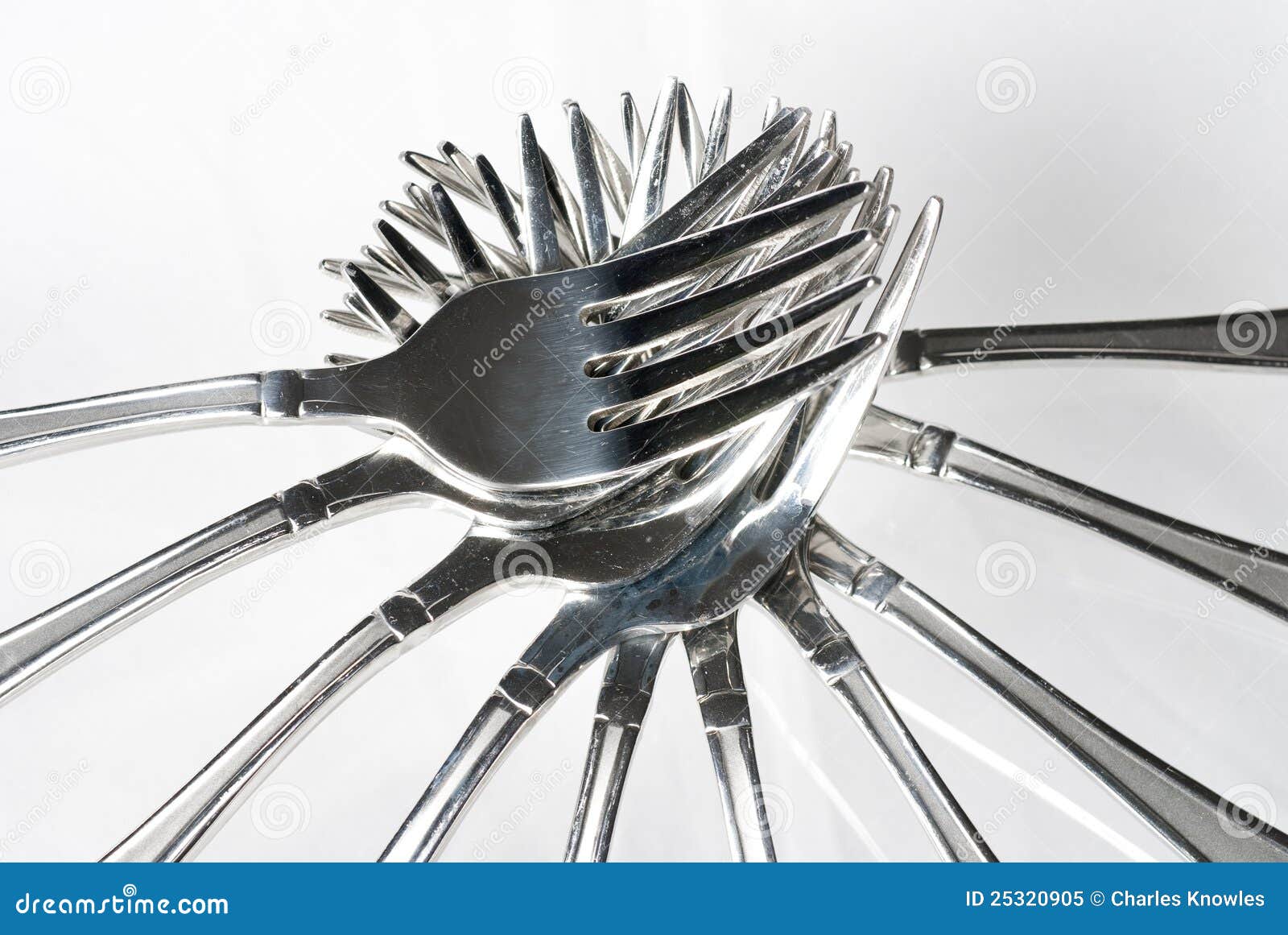 Close-up of Forks Stacked in a Pattern Stock Image - Image of silver ...