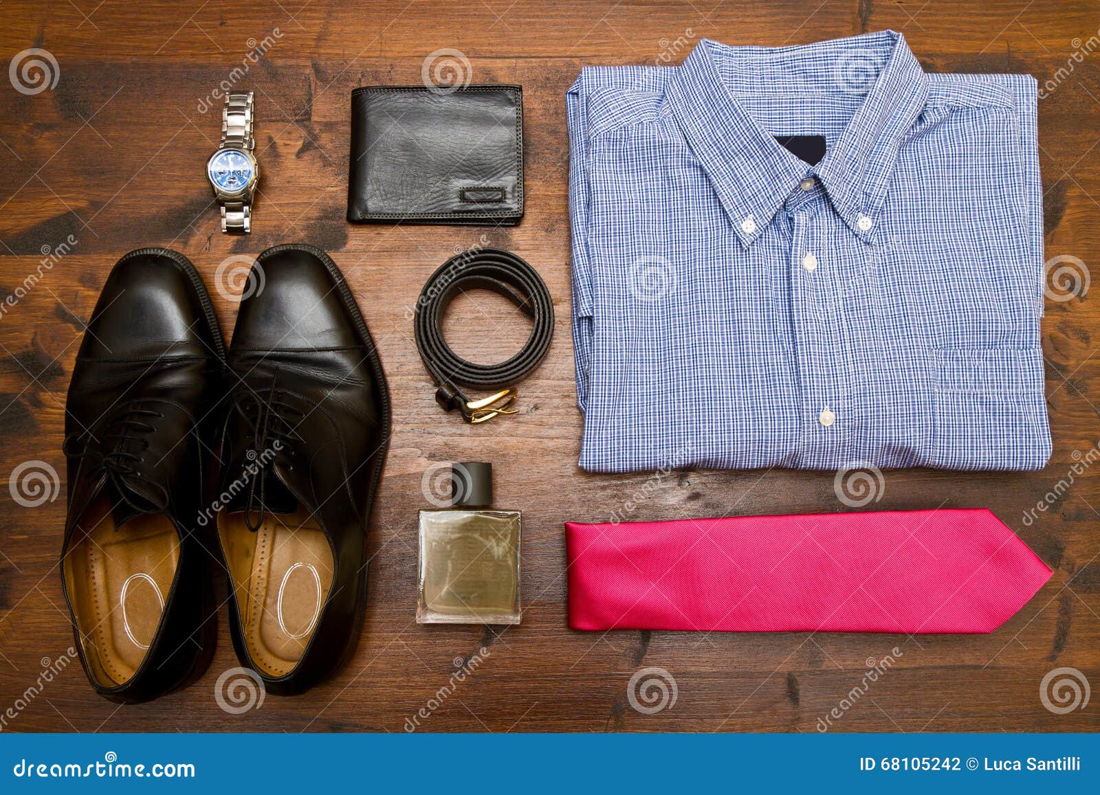 Close Up of Formal Clothes and Personal Stuff Stock Photo - Image of ...