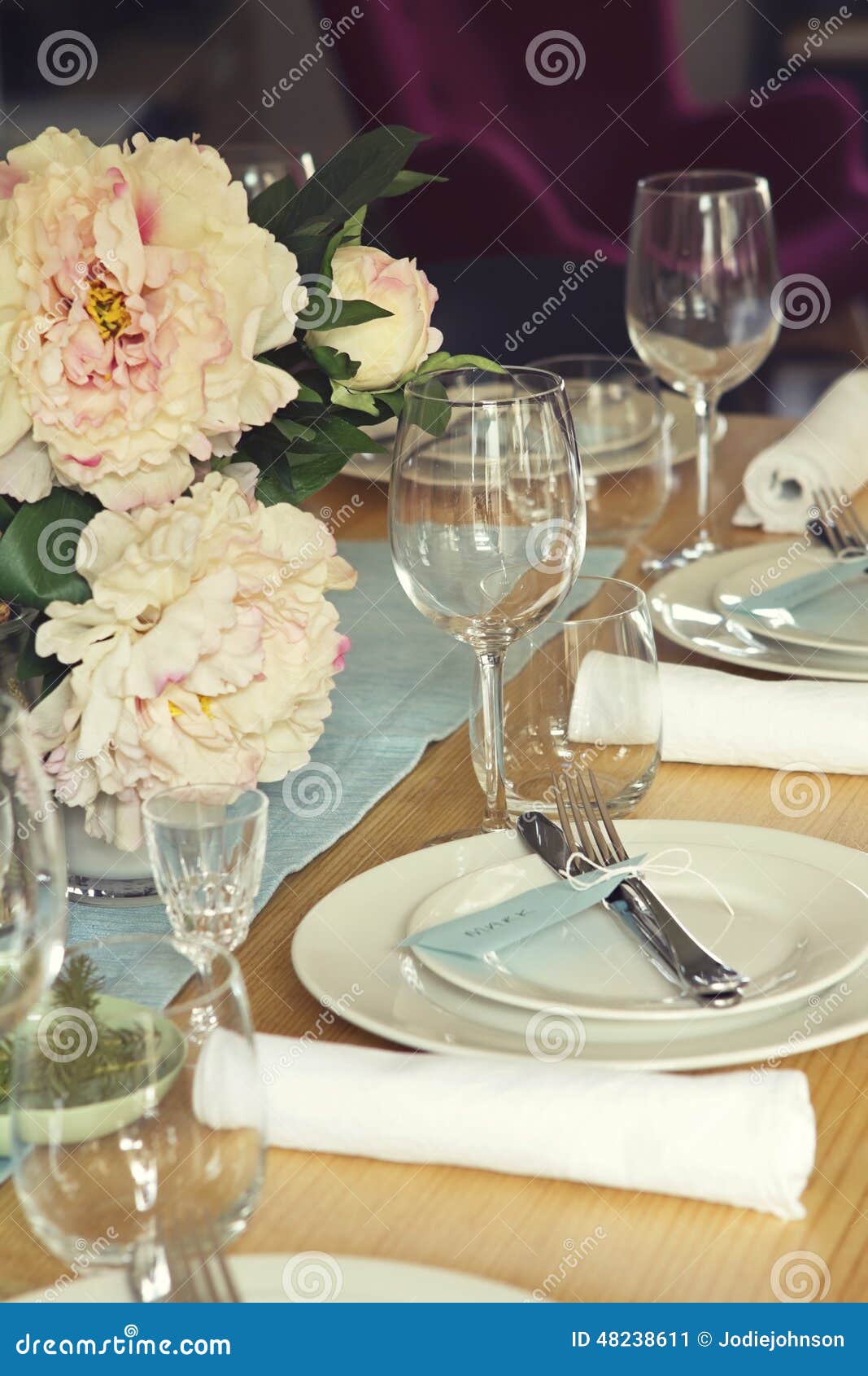 Formal Table Settings At A Wedding Venue Royalty-Free Stock Image ...