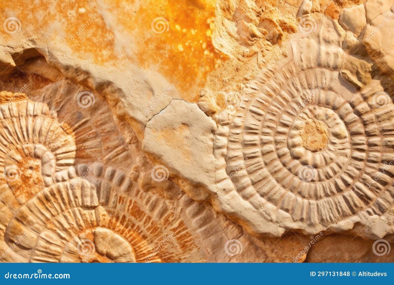 Close-up of Fossil in Limestones Stock Photo - Image of texture, earth ...