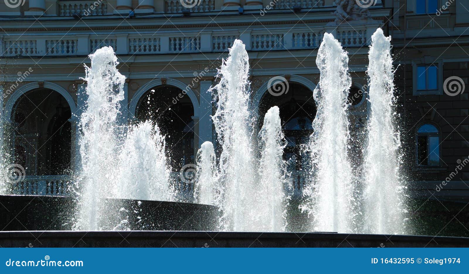 Close Up of a Fountain Stream Stock Image - Image of power, close: 16432595