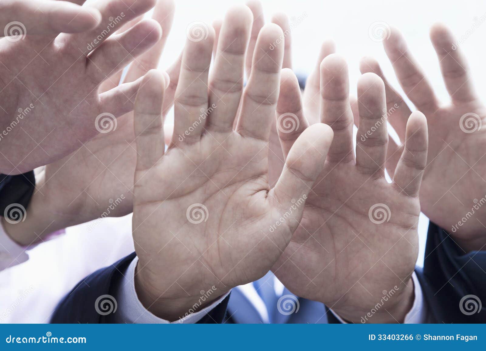 Close-up of Four Business People S Hands Stock Photo - Image of ...