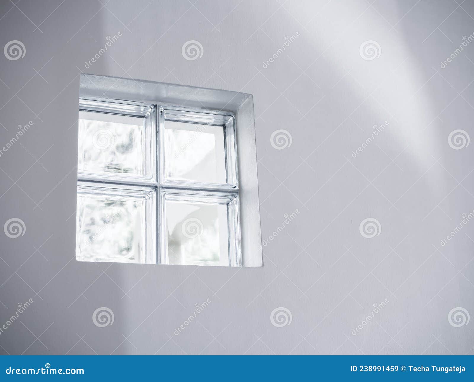 Close Up Four Glass Blocks, Window Bricks, Lighted Channel for the ...