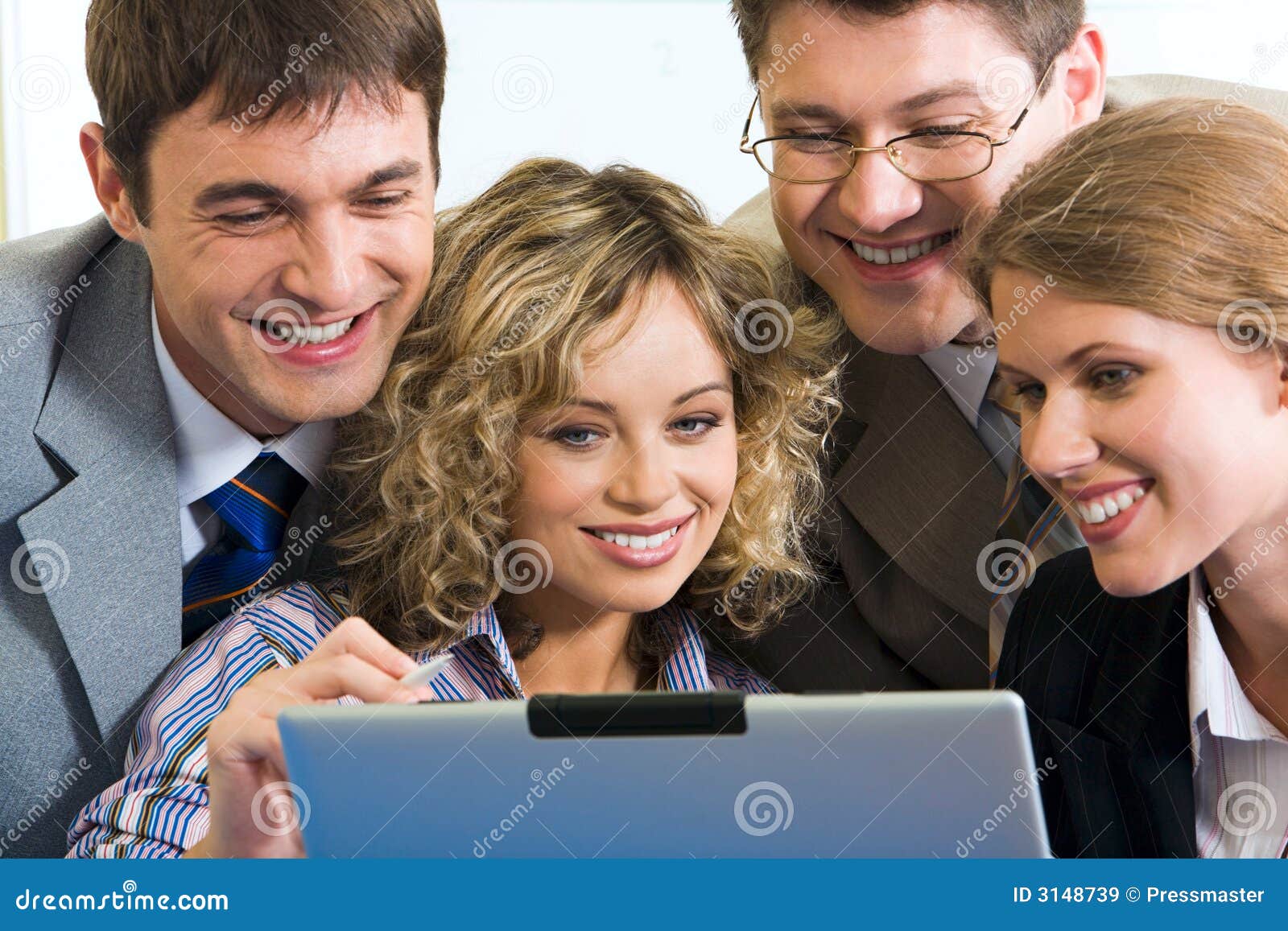 Close-up of four people stock image. Image of adult, idea - 3148739