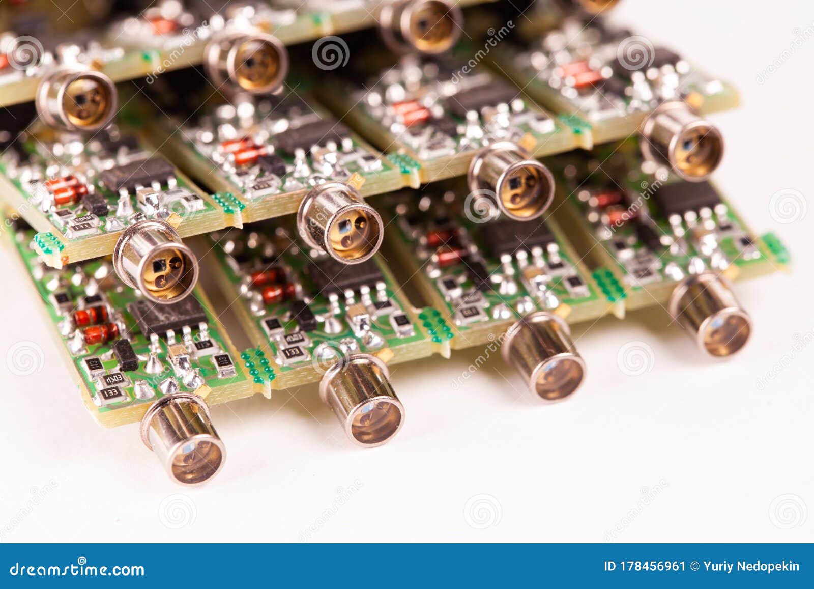 Close-up of Four Small Microcircuits PCB Stock Image - Image of garbage ...