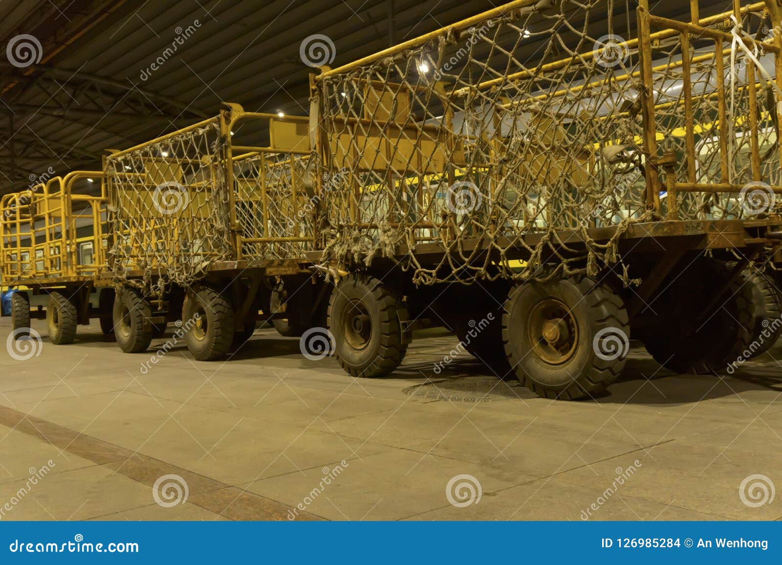 The Simple Four - Wheel Trailer Stock Photo - Image of carriage ...