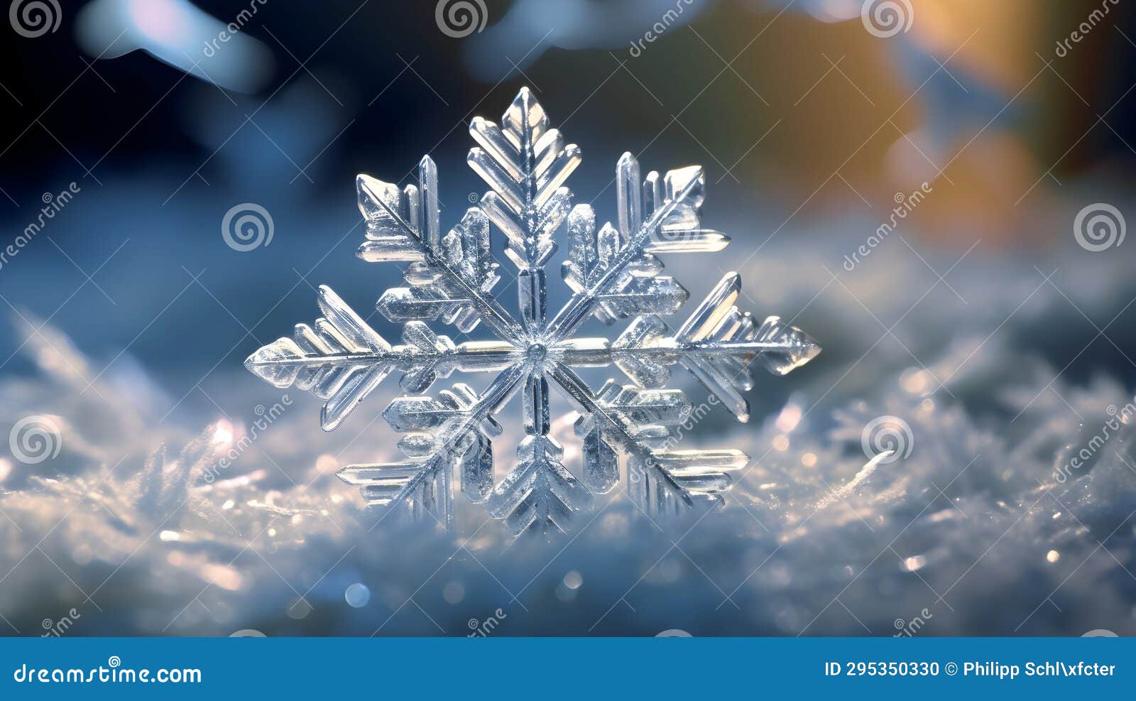 Macro Captured Crystal Snowflakes Floating on Ethereal Winter Backdrop ...