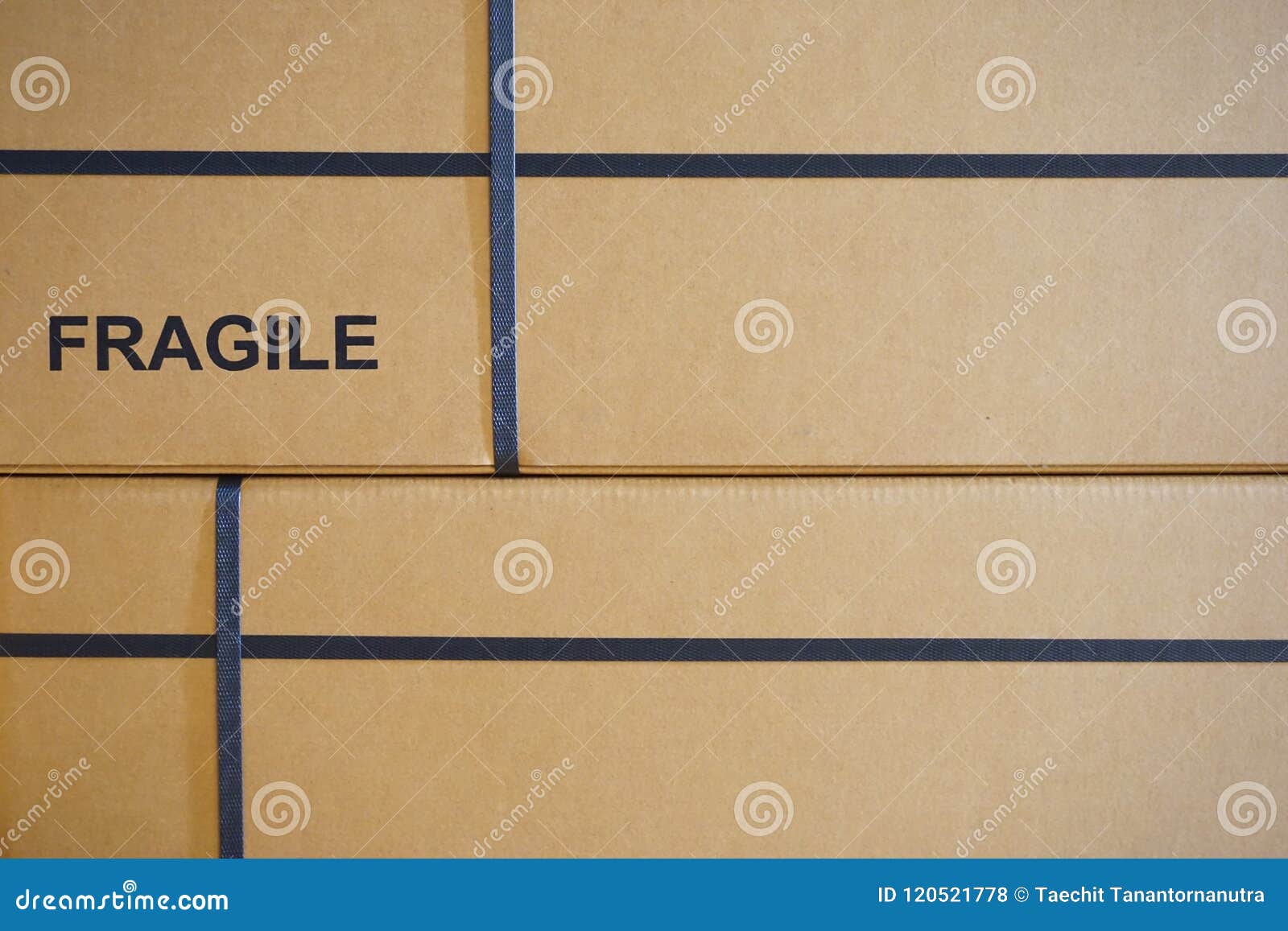 Fragile text on box stock photo. Image of parcel, recycle - 120521778