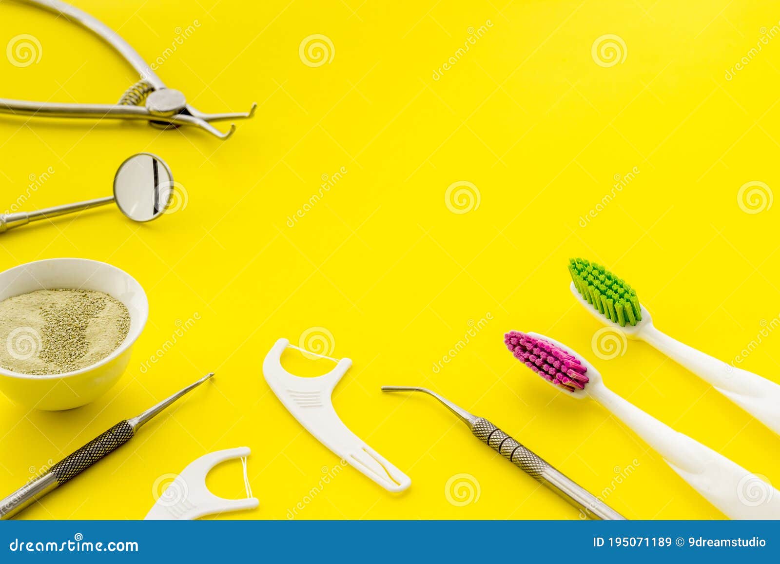 Close Up Frame of Dental Tools and Equipment Stock Image - Image of ...