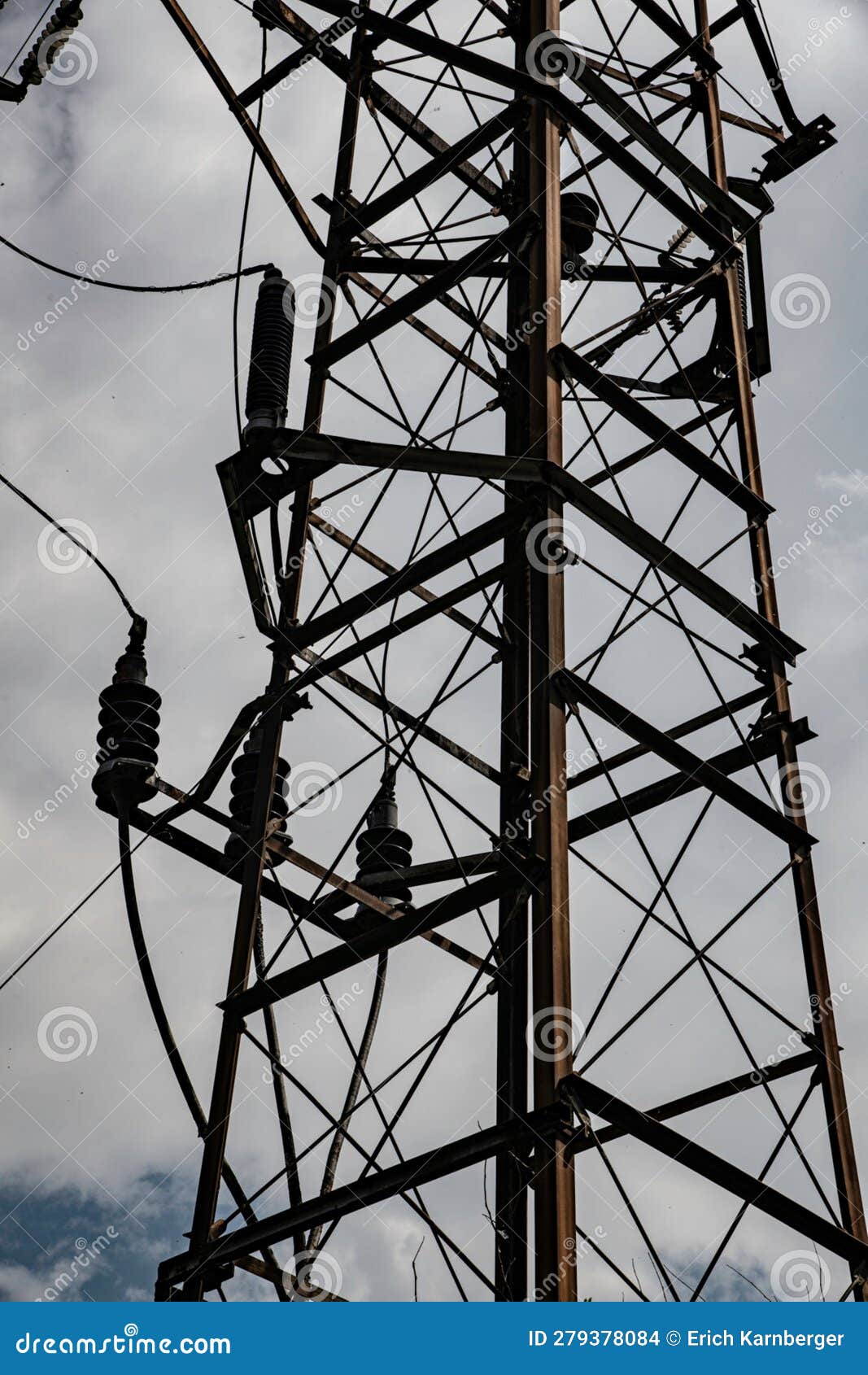 Part of an Old Electricity Pylon Stock Photo - Image of danger ...