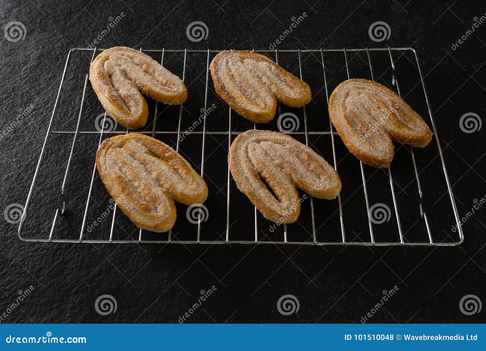 Fresh Baked Cookies on Baking Tray Stock Photo - Image of sweet ...