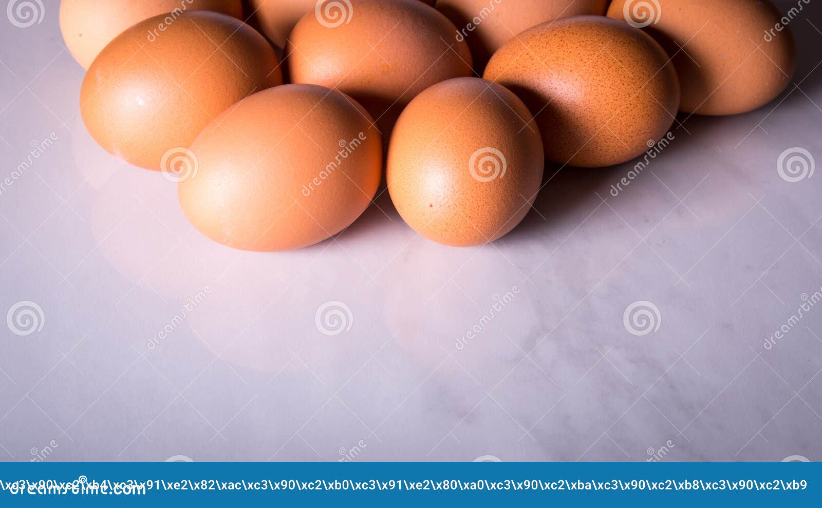 Close-up of Fresh Brown Eggs ,side View,copy Space,background Stock ...