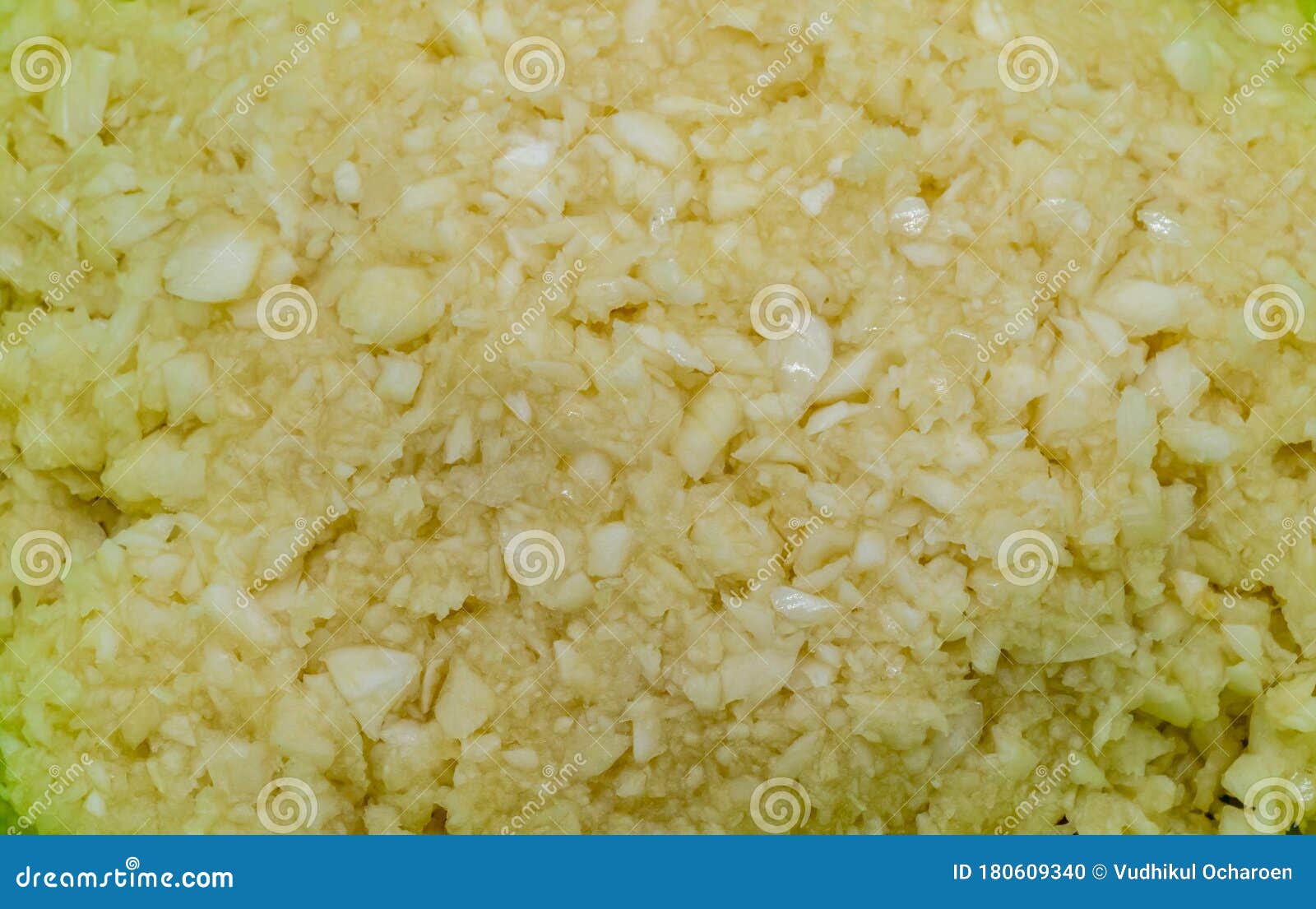 Close Up on Fresh Chopped Garlic for Texture Stock Photo - Image of ...