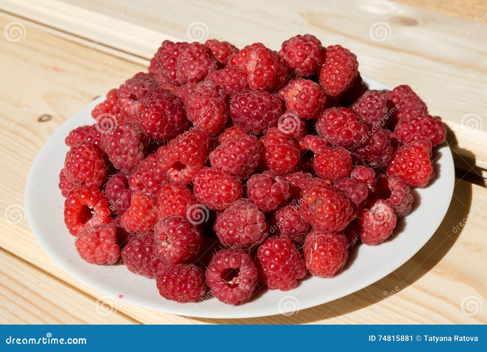 Close Up of Fresh Raspberry on Wooden Boards Stock Image - Image of ...