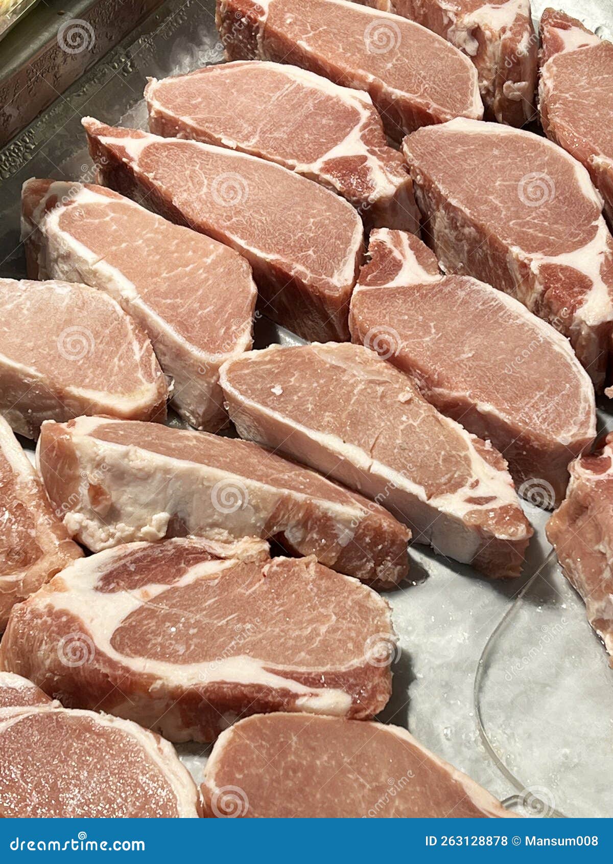 Fresh Raw Pork in the Market Stock Photo - Image of closeup, bacon ...