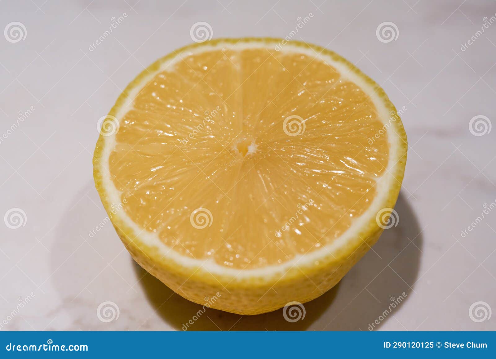 Close-up of a Fresh Seedless Lemon Cross Section Stock Image - Image of ...