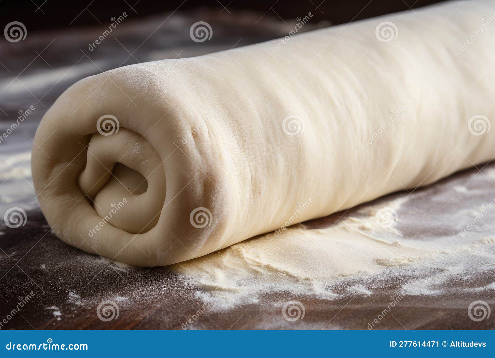 Close-up of Freshly Rolled Pizza Dough, Ready for Topping Stock ...