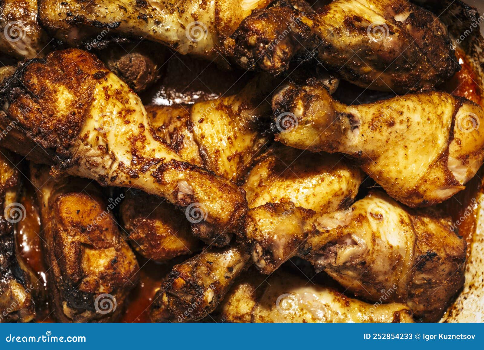 A Close Up Of Fried Chicken Legs Drumsticks Tasty And Unhealthy Food