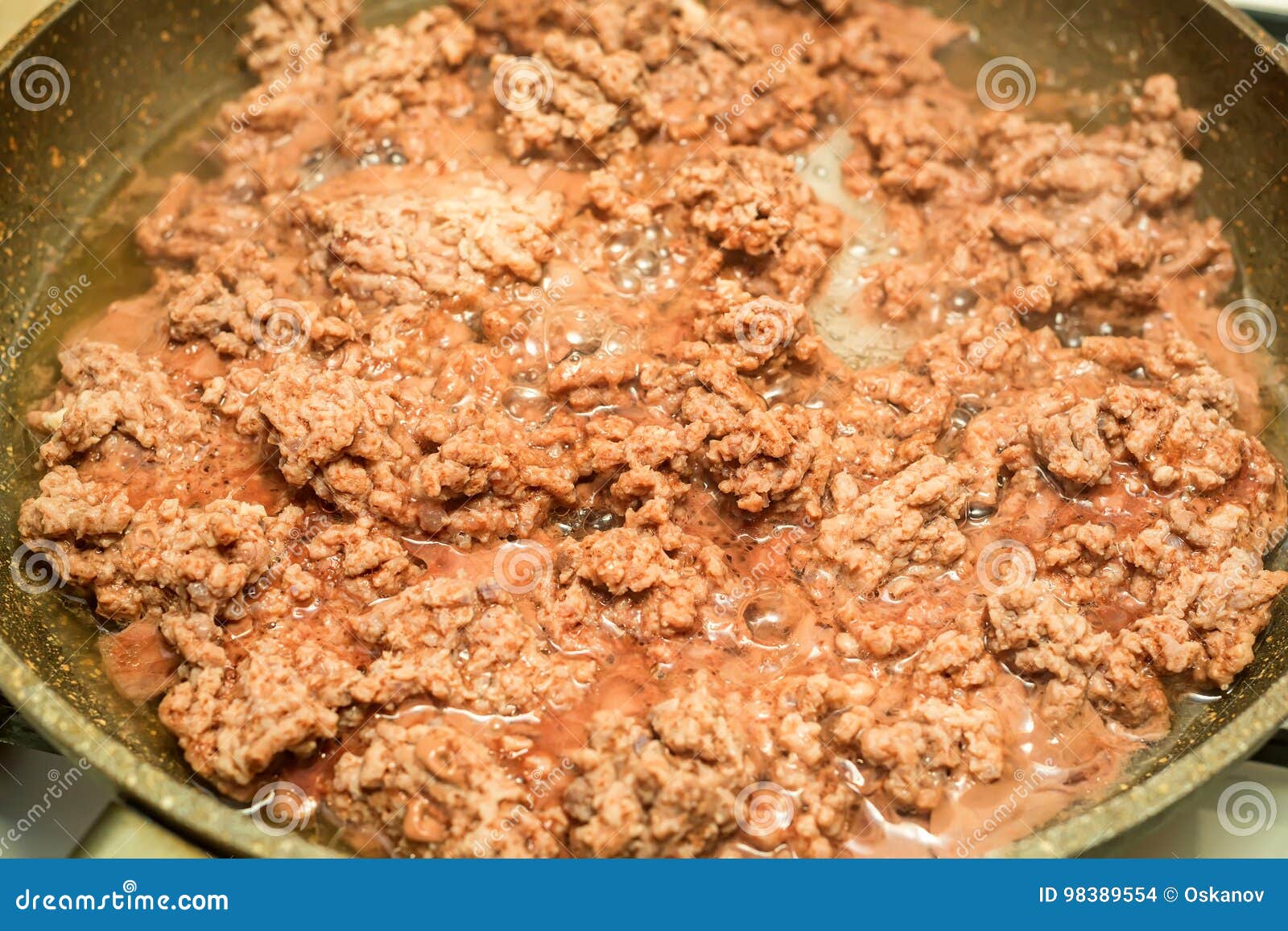 Close-up of Fried Minced Meat Stock Photo - Image of mince, device ...