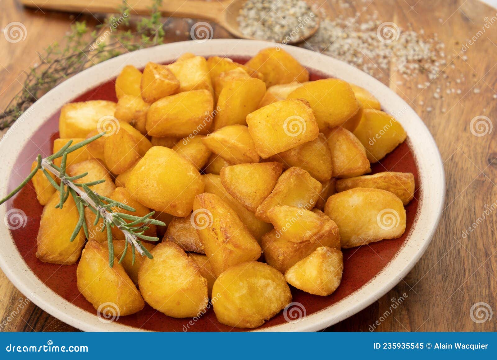 Fried Potato Pieces on a Plate Stock Image - Image of potato, hash ...