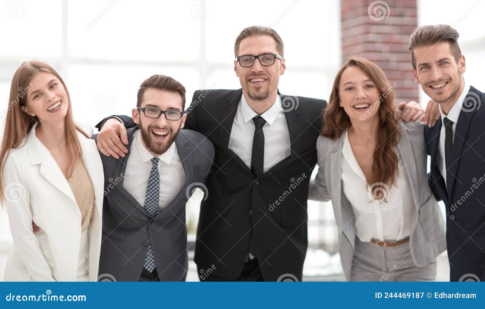 Close Up.friendly Business Team Standing Together Stock Image - Image ...