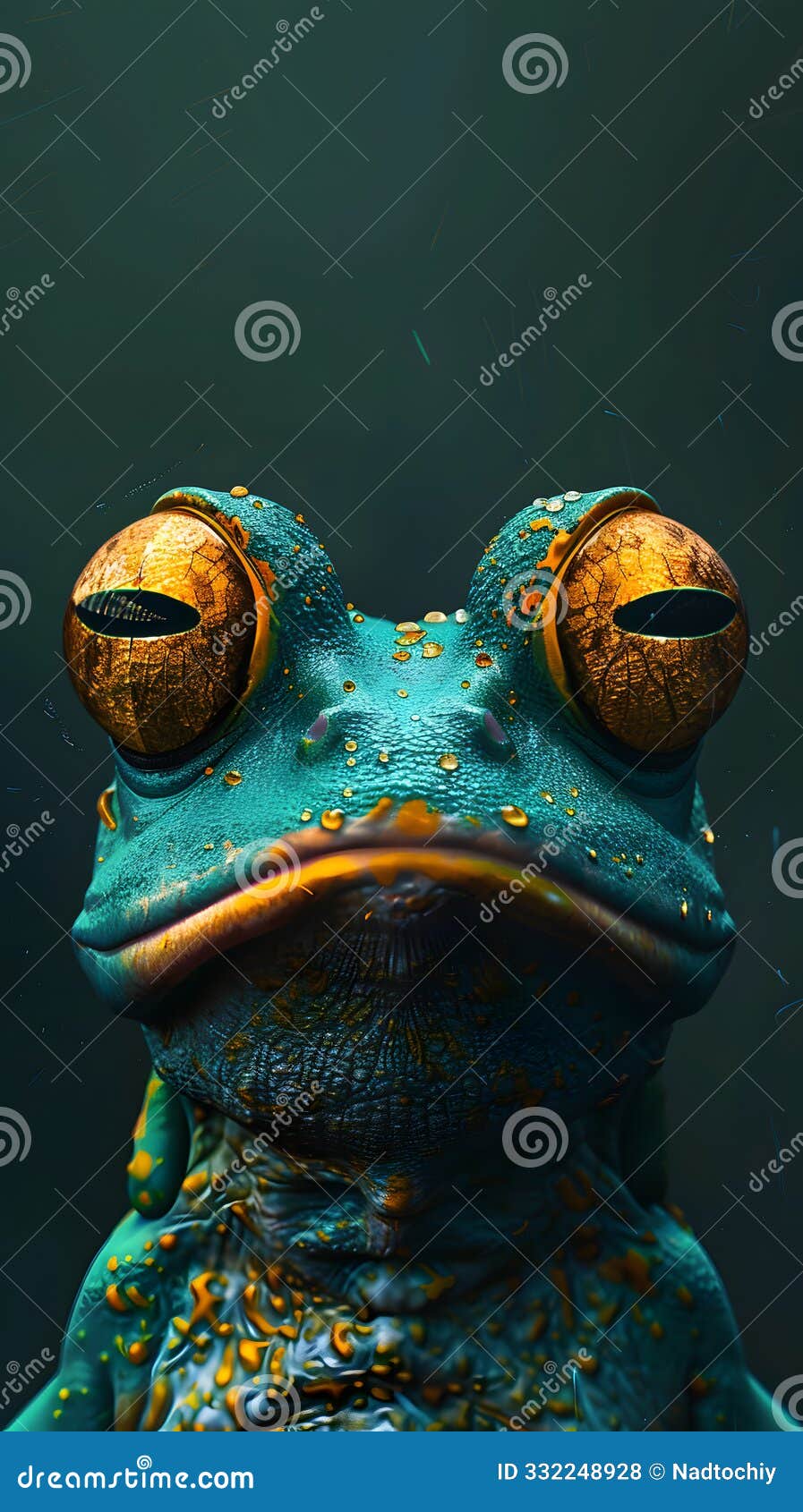 Close Up of a Frogs Head with Large Eyes Staring at the Camera Stock ...