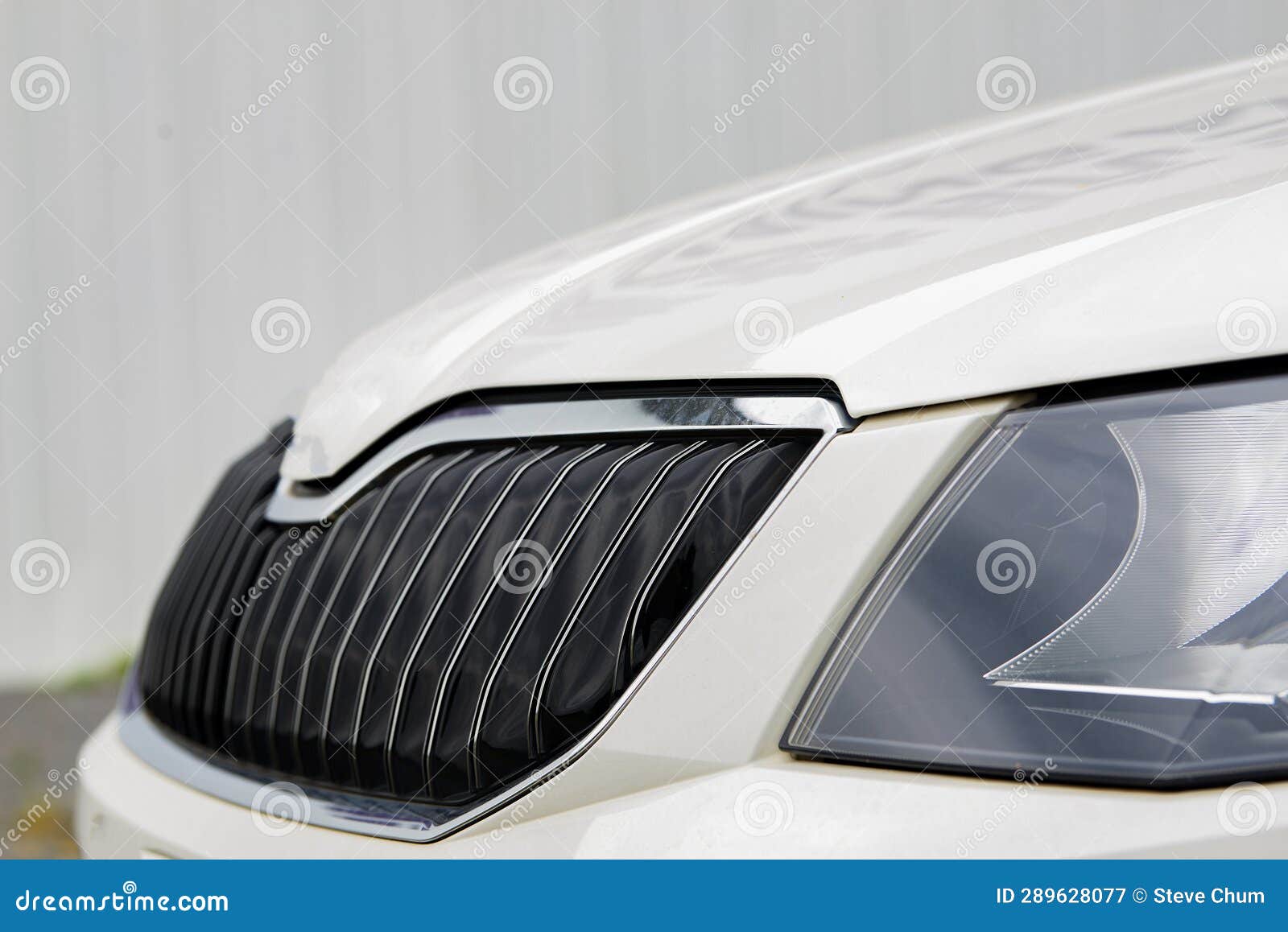 A Close-up of the Front Grille of a Modern Car Stock Image - Image of ...