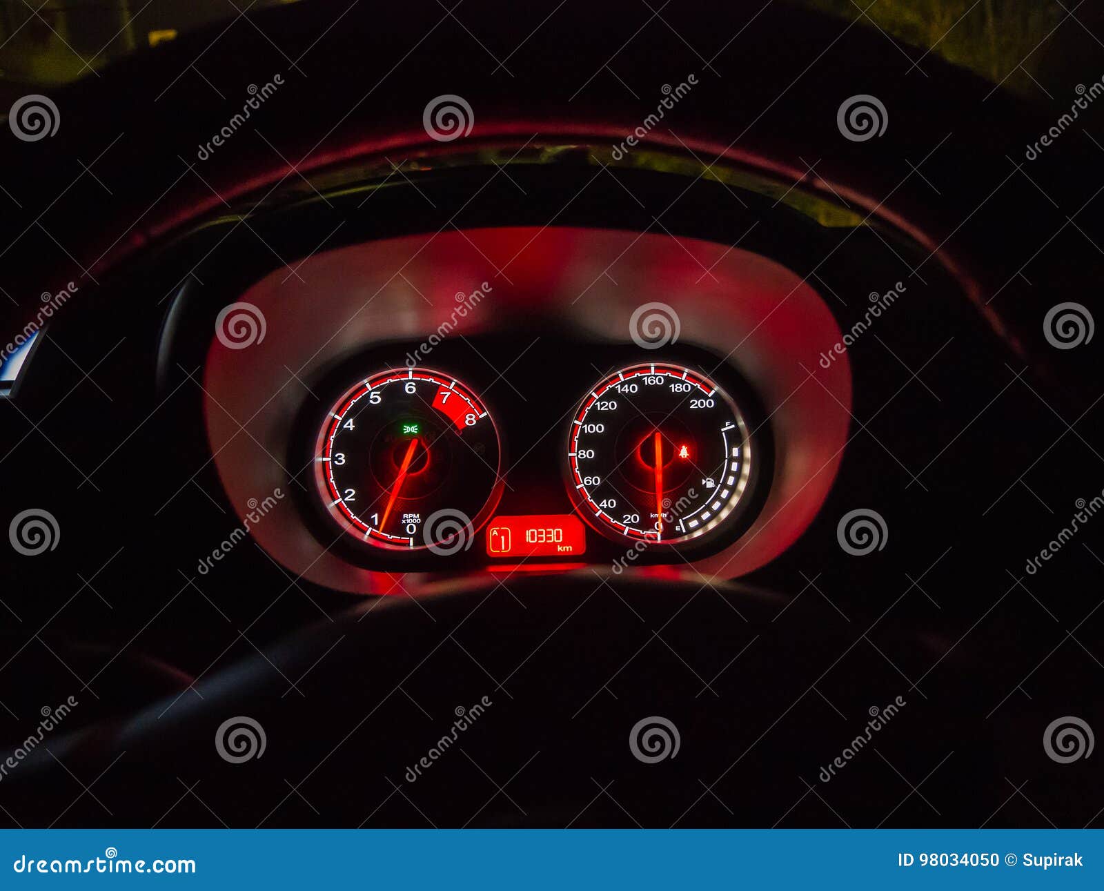 A Close Up Of The Front Instrument Panel Or Dashboard Of A Modern ...