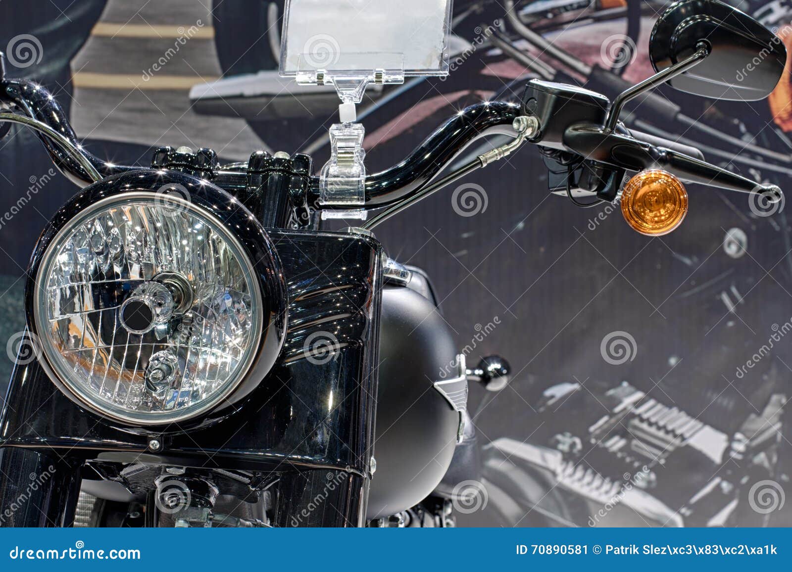 Close Up of Front Light of Motorcycle Stock Image - Image of model ...