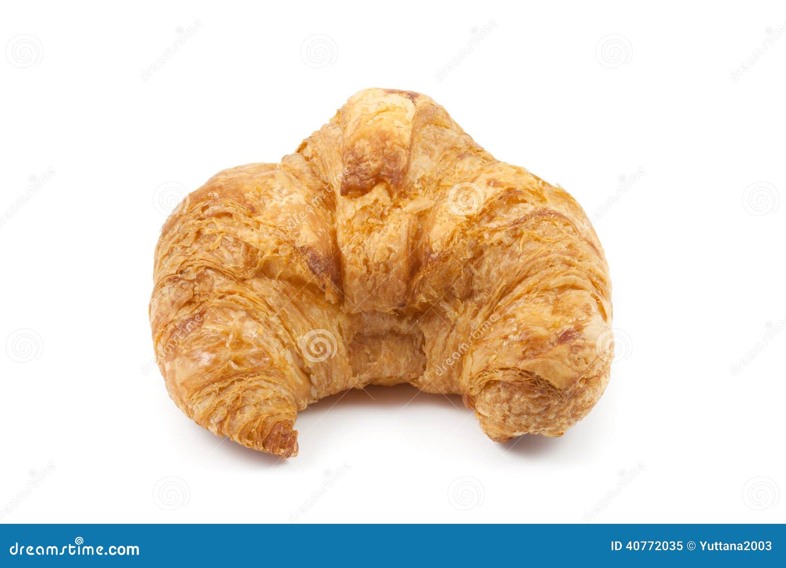 Close Up Front Side Croissant Stock Image - Image of snack, buttered ...