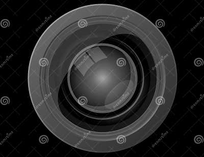 Close Up Front View of a Camera Lens Stock Vector - Illustration of ...